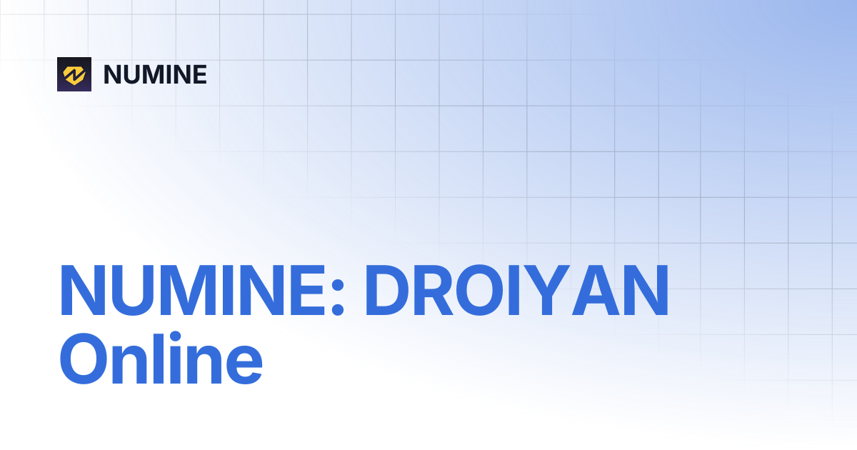 NUMINE: DROIYAN Online | NUMINE