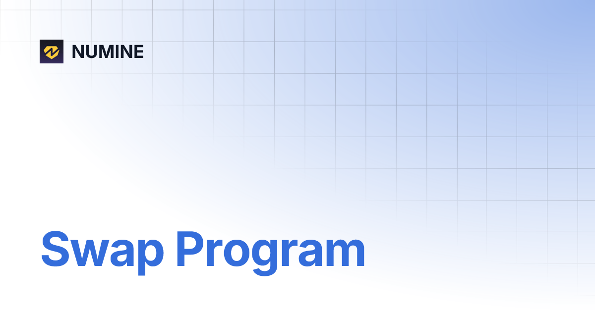 Swap Program | NUMINE