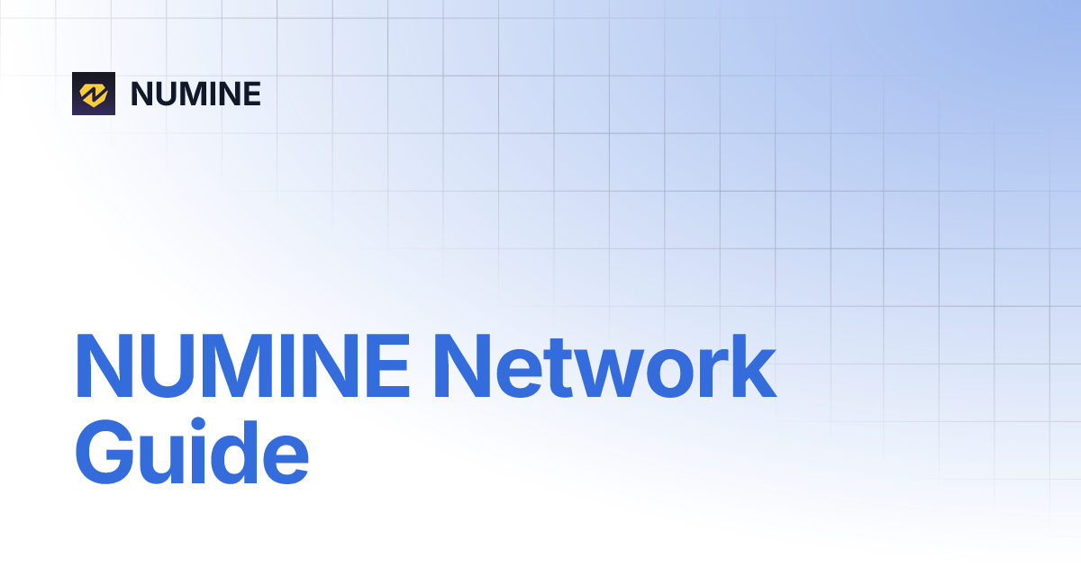 NUMINE Network Guide | NUMINE